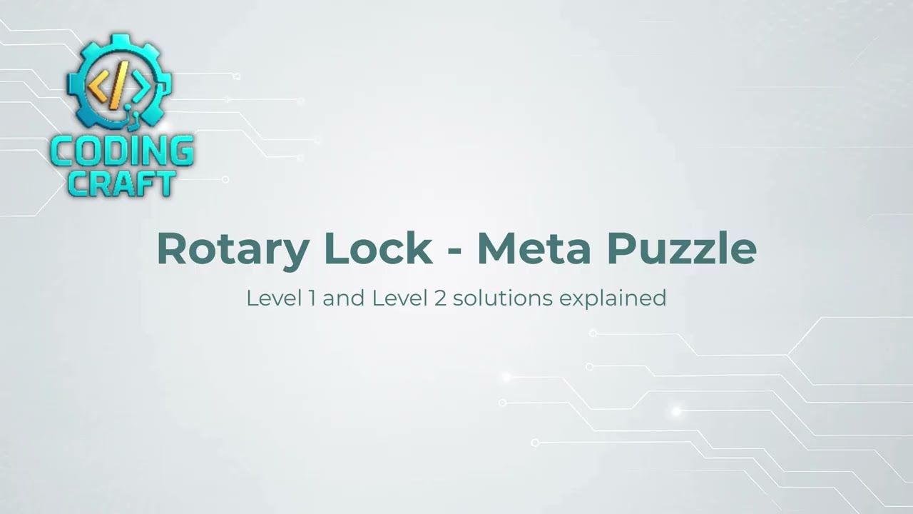 Rotary Lock – Meta Coding Puzzle (Level 1 & 2)
