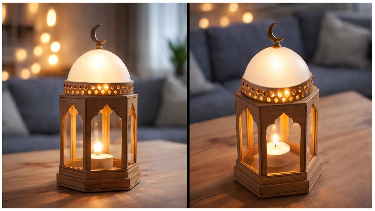 DIY Ramadan Lantern Using Cardboard & Plastic Bottle | Ramadan Decoration Ideas #RamadanDecor2026