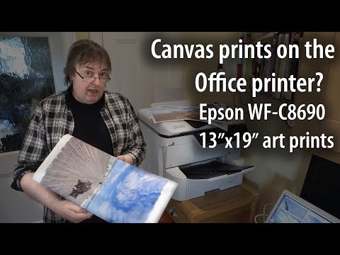 Canvas prints on the office printer? Epson WF-C8690 13"x19" art prints - it can be done