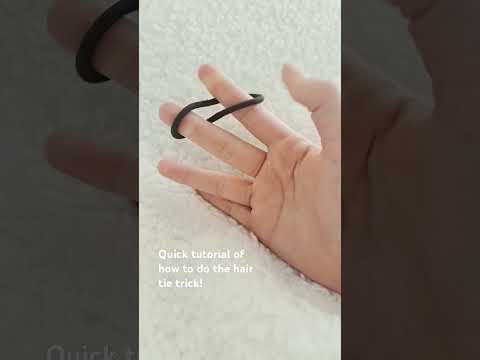 Hair tie trick tutorial! #subscribe #bored #fyp