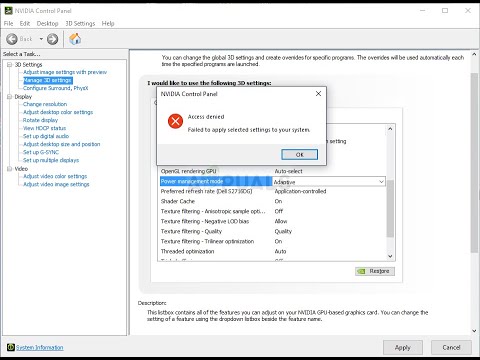 How to fix access denied nvidia control panel (NEW 2021!) easy