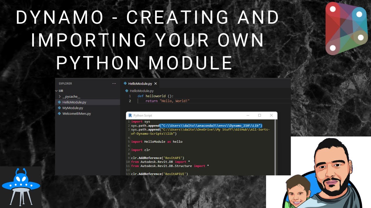 Dynamo | Creating and Importing your own Python Module | Coding