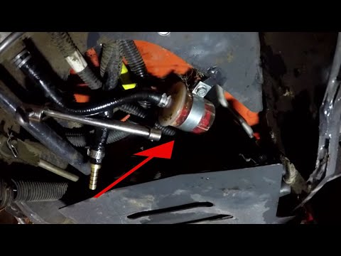 Kubota BX fuel filter change (under the tractor)