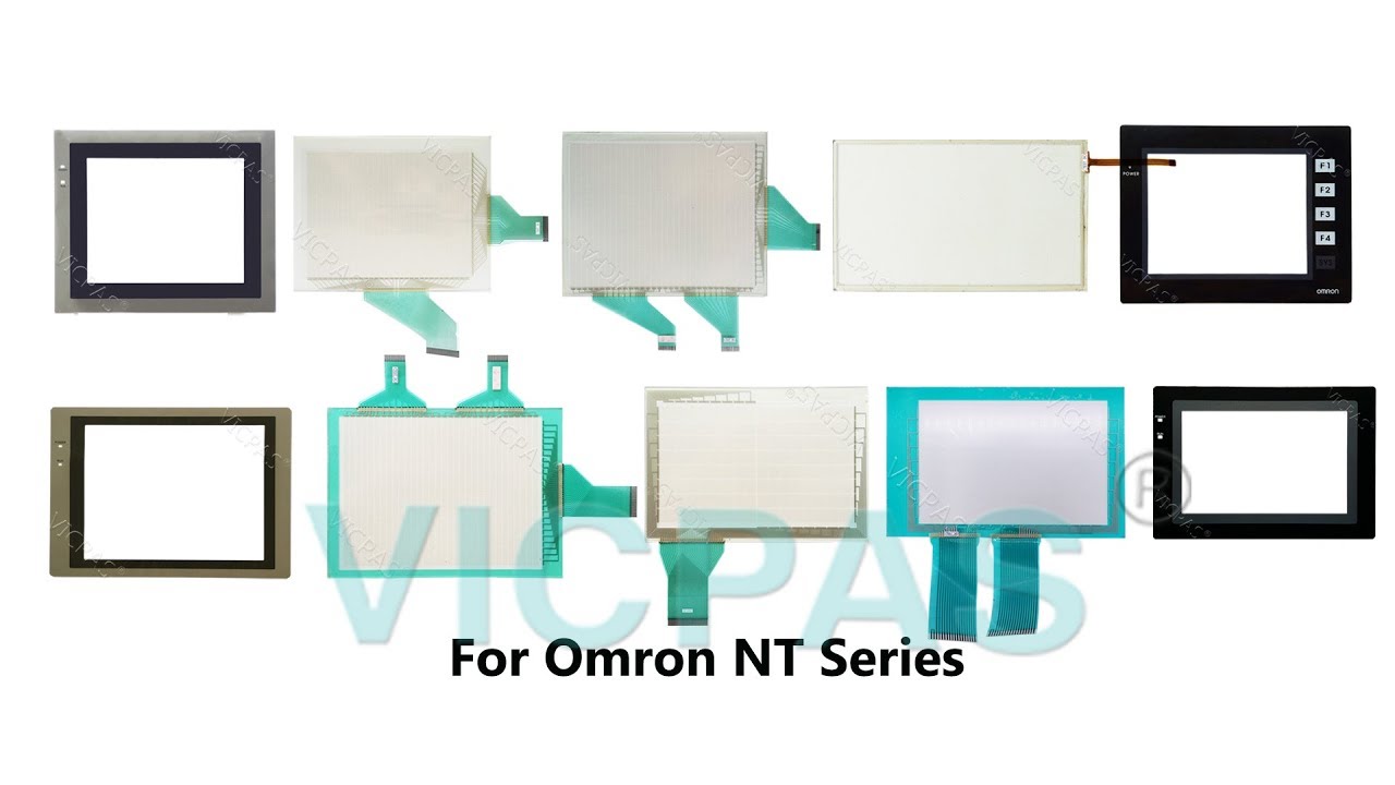Touch screen panel for Omron NT series repair with front overlay, membrane keypad, display replace