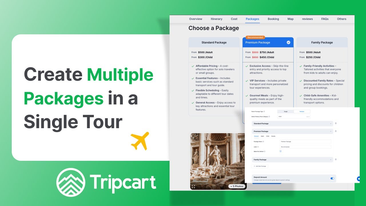 How To Create Multiple Packages in a Single Tour