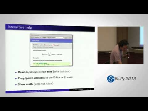 Learn The advantages of a scientific IDE SciPy 2013 Presentation - Mind Luster