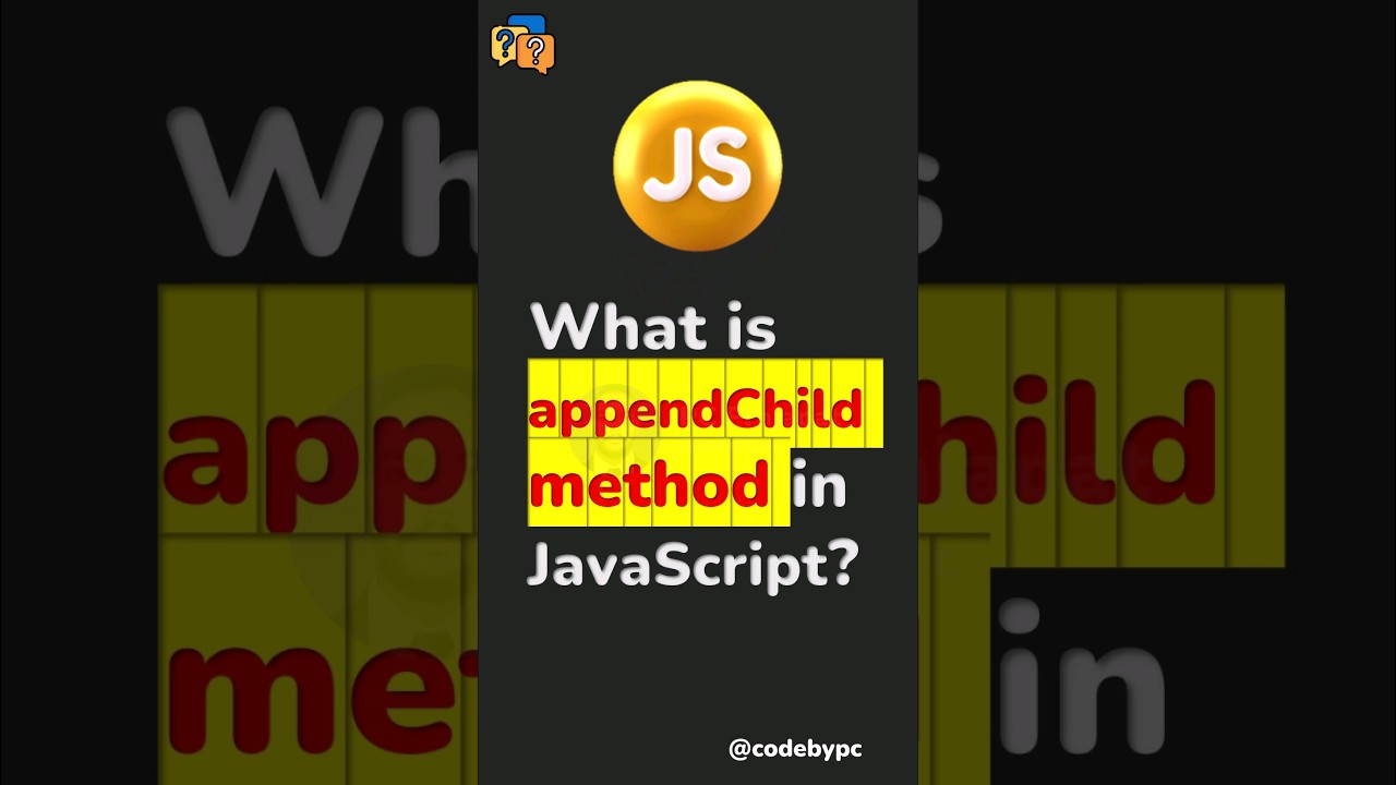 append child method in JavaScript #shorts #javascript