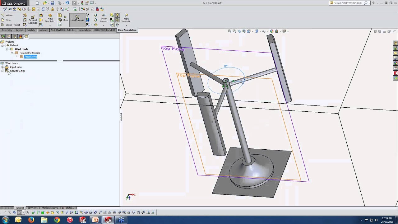 Analysis of Wind Loading on a Structure using SolidWorks Simulation