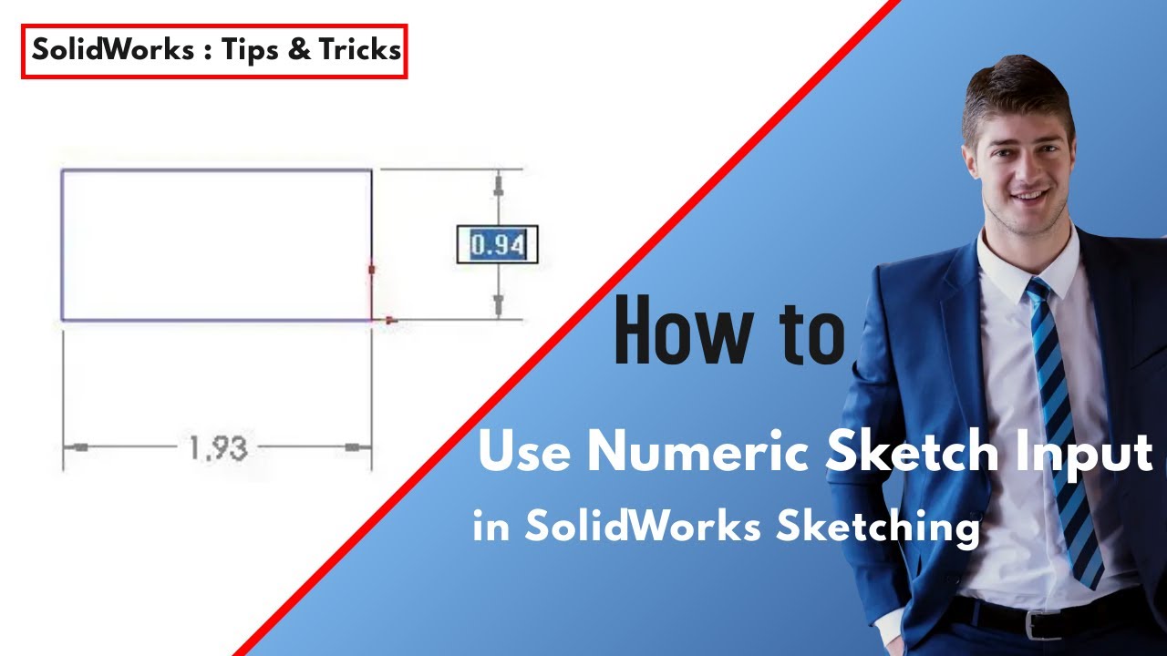 Numeric sketch Input in SolidWorks Sketching.