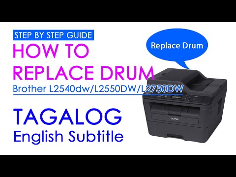 Slide the Green Tab - How to Replace OPC Drum/Roller | Brother L2540dw L2550dw L2750dw Step by Step