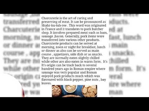 What is Charcuterie | what are Ham and Bacon | Explain Sausage with its types