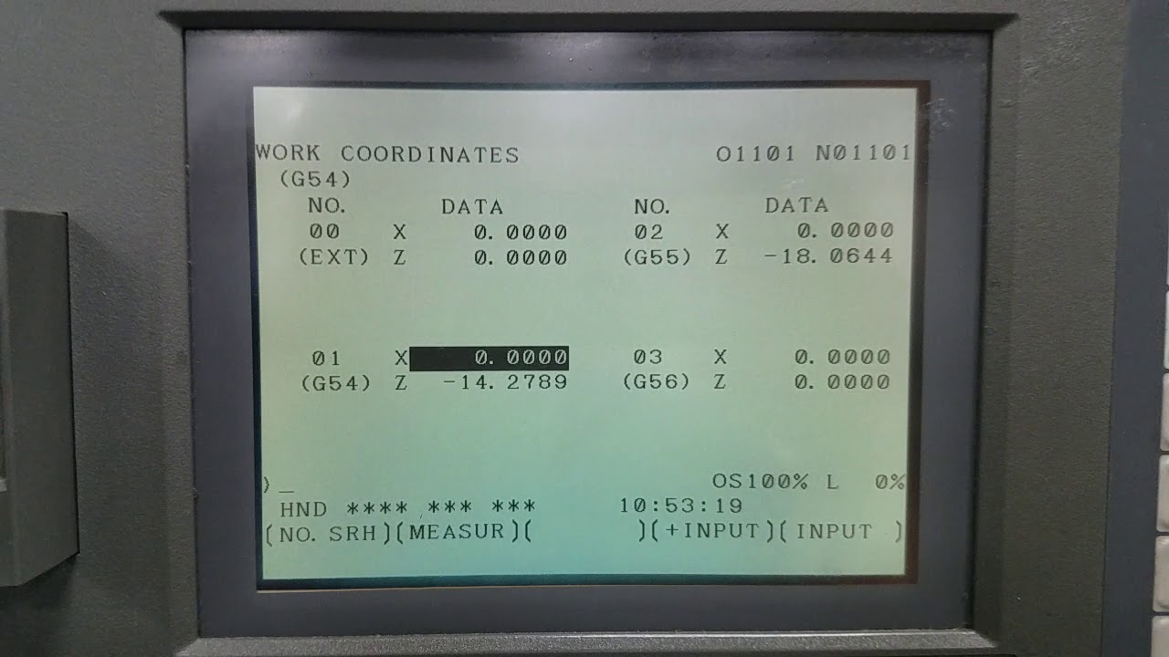 WC-201 Work Coordinates