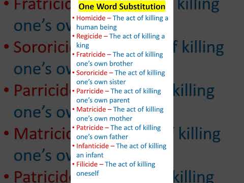 One Word Substitution | English Vocab #englishvocabulary #englishclass #onewordsubstitution #english