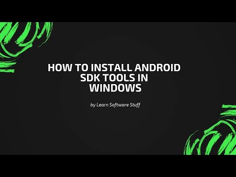 How to install Android SDK tools in windows