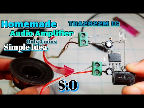 How To Make Super Audio Amplifier At Home | TDA2822M IC | Homemade Audio Amplifier | With Low Cost