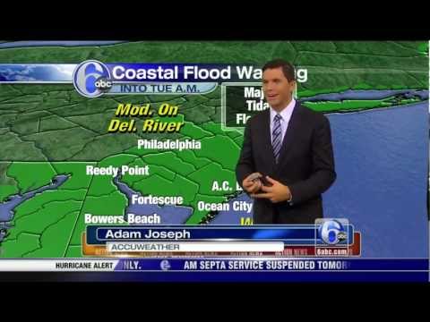 6abc Cecily Tynan calls Adam Joseph a Moron on air, on Hurricane Sandy Coverage