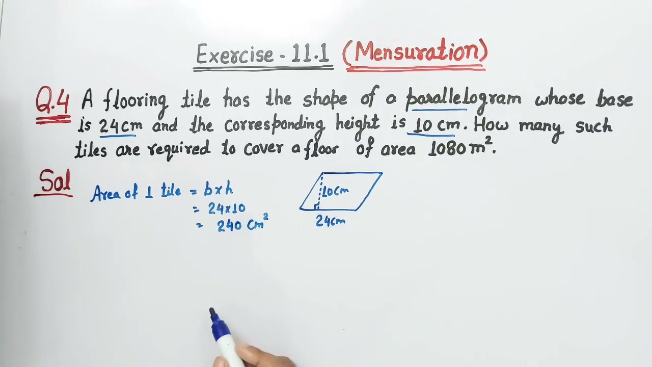 Exercise 11.1 Q4 Class 8 NCERT Maths Ch 11 | Mensuration Class 8th Ex 11.1 | Ex 11.1 Q4 class 8