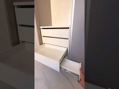 Wardrobe Design with Hidden Drawer #wardrobe #hiddendrawer