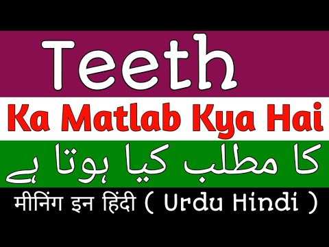 Teeth Meaning | Teeth Meaning In Urdu Hindi | Teeth Ka Matlab Kya Hai | Teeth Ka Meaning Kya Hai