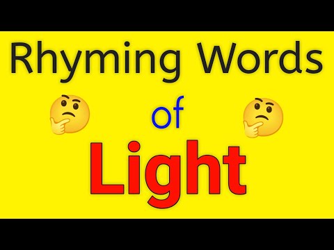Rhyming words of light | words that rhyme with light