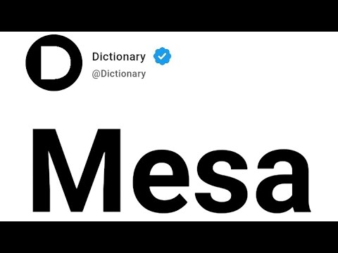 Mesa Meaning In English