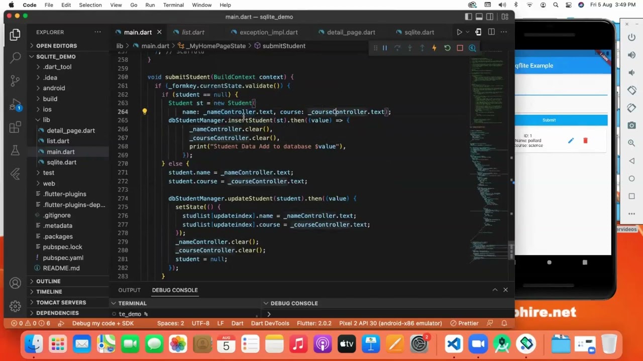 Chapter 8 SQLite with Flutter