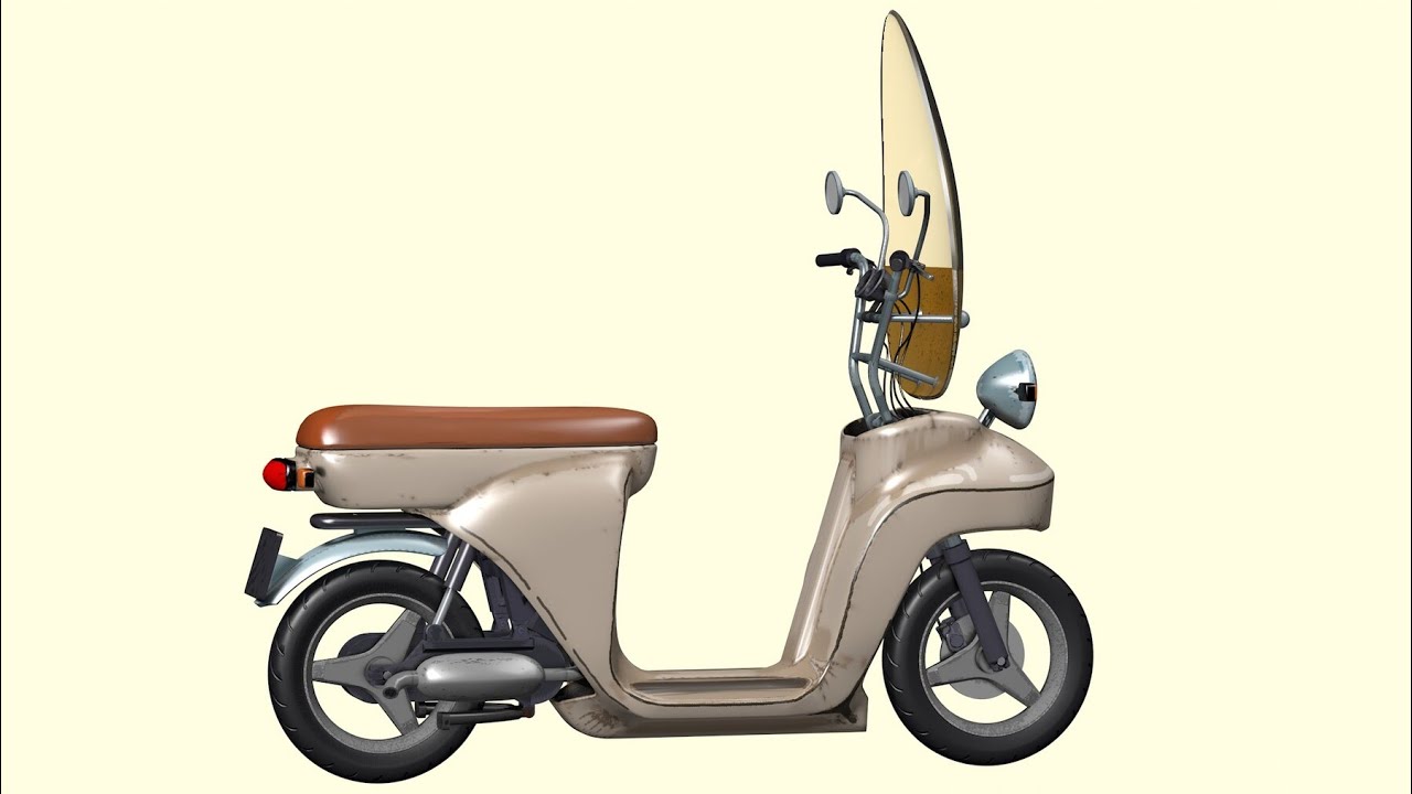 Scooter Motorcycle 3D Model