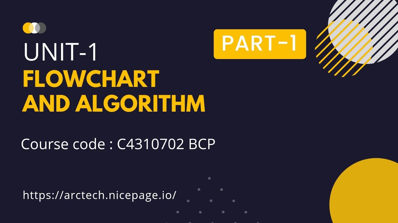 Flowchart and Algorithm (part-1) C4310702 BCP/CPF