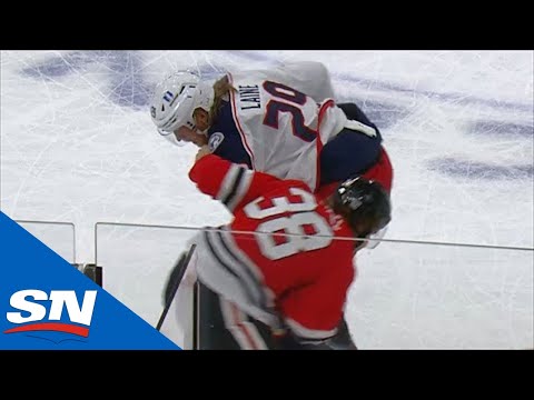 Brandon Hagel Drops Patrik Laine With Huge Right Hand To End Fight
