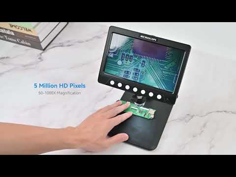 Portable 7" IPS Digital Microscope 1200X Magnification HD USB