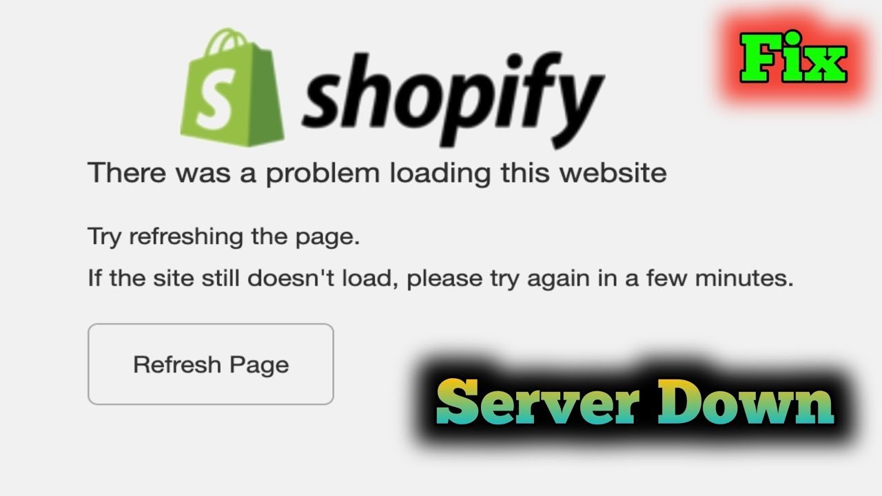 There was a problem loading this website |  Shopify Login Issue Today #shopifyloginissue #shopify
