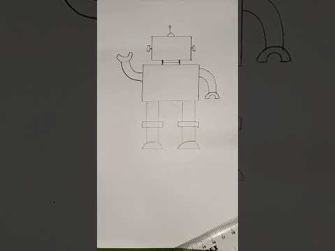 HOW TO DRAW A ROBOT...#youtube #drawing #shorts #robot #ART