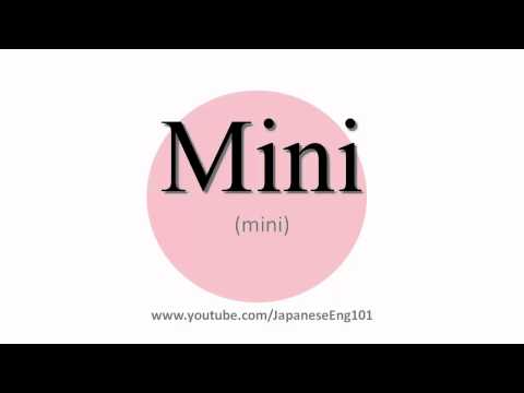 How to Pronounce Mini