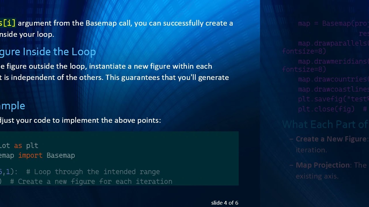 How to Resolve the TypeError When Generating Multiple Basemap Plots with Matplotlib