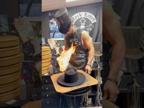 Bespoke aged and worn western Hat for Galaa from the Band The HU #handmade #hatmaker #bladehats
