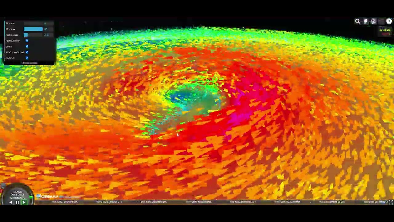 Cesium 3D wind field