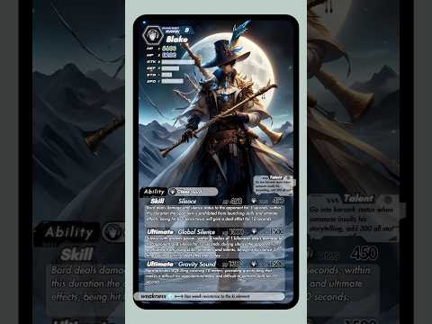 Rank B Sovereign, Bard Class, Dusk Type #ai #gacha #character #cards #generated #trending