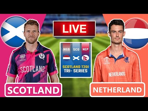 🔴Live: Scotland vs Netherlands | 4th Match | Live Cricket Score & Commentary