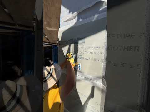 Stucco with cement board #masonry #stucco #thinbrick #construction #drainagesystem