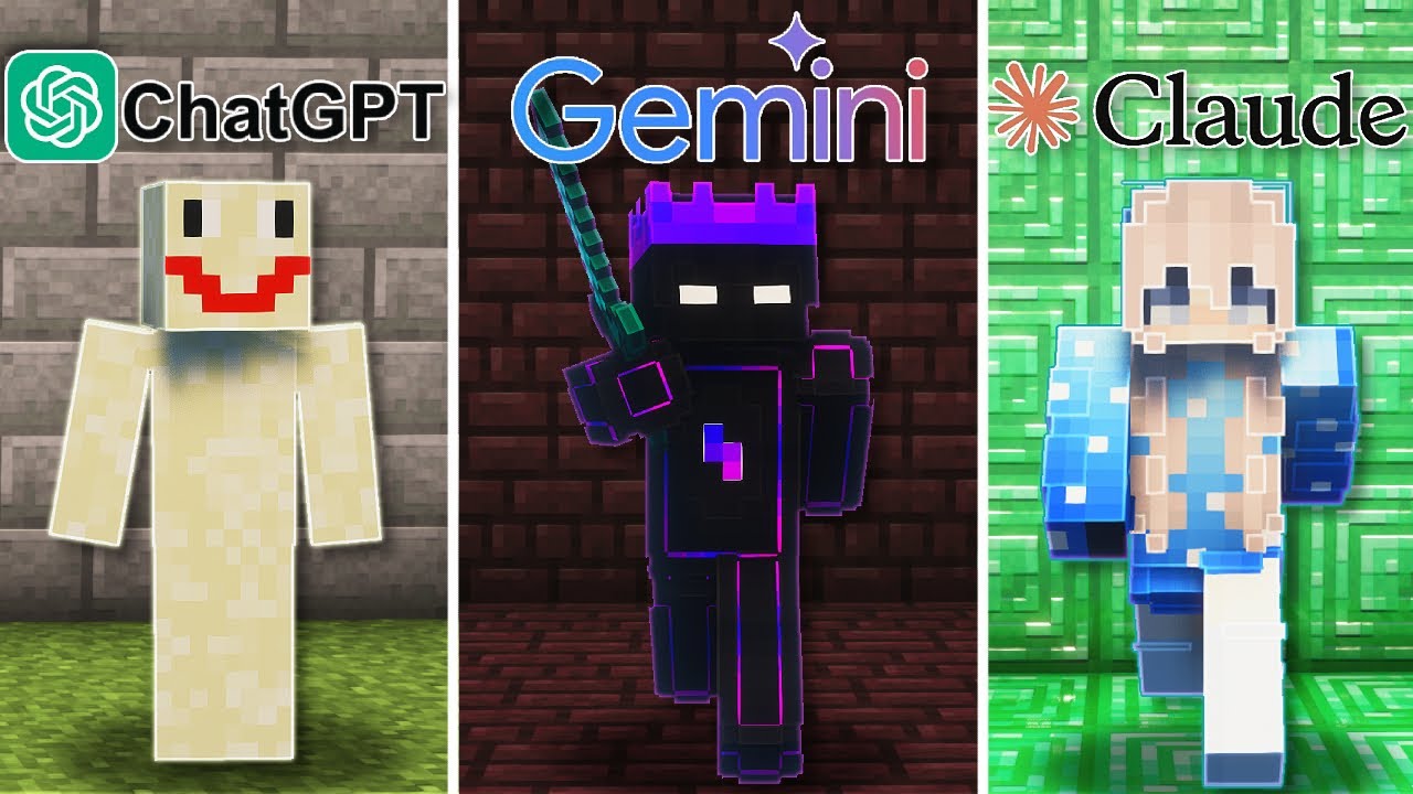 ChatGPT vs Gemini vs Claude Make a Minecraft Skin From Scratch