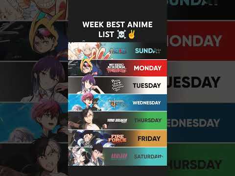 Best Anime to Watch Each Day of the Week! ???? | Your Ultimate 2025 Anime Schedule! ????????