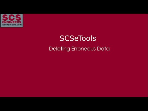 SCSeTools Deleting Erroneous Data