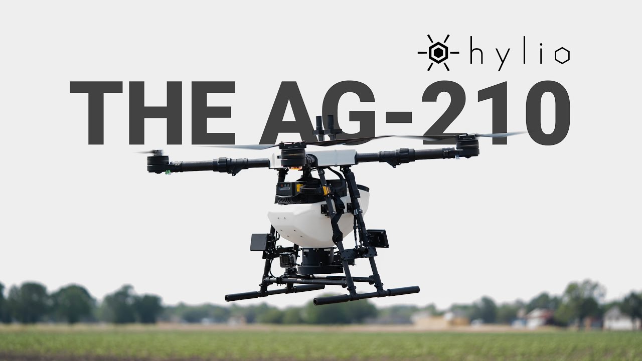 Compact Hylio Crop Spraying Drone - The AG-210