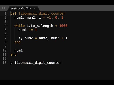 Learn Fibonacci digit counter program in Ruby - Mind Luster