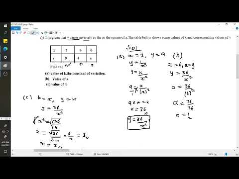 Given that y varies directly as the cube root of x,find the value of K,y & z PART 1 .ECZ PAPERS