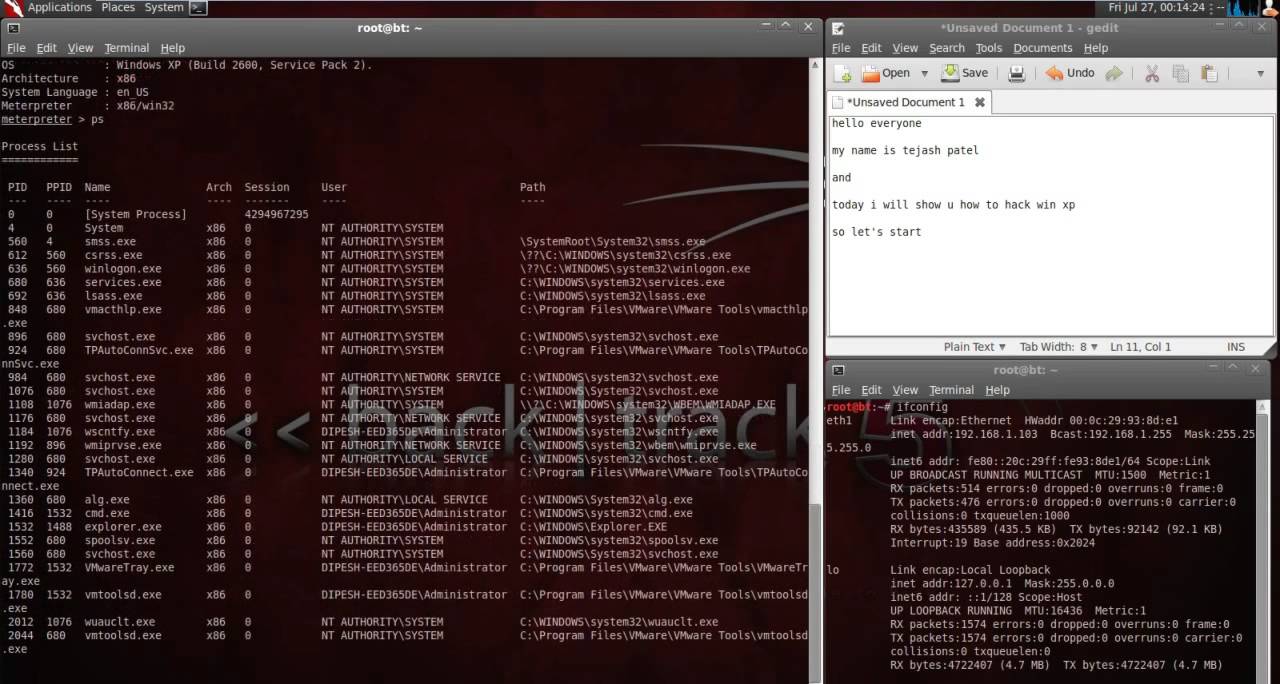 How to Hack Windows XP Using Metasploit