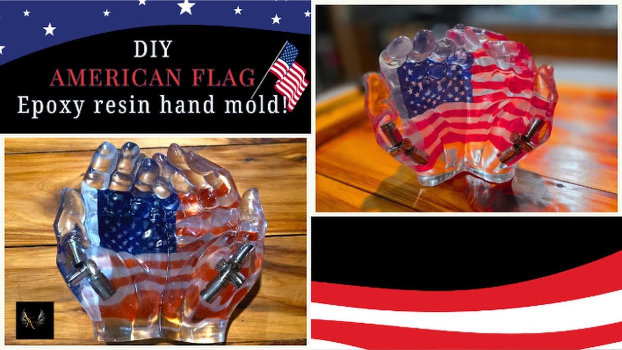 DIY AMERICAN FLAG Epoxy resin hand mold! Absolutely amazing 2nd time around!