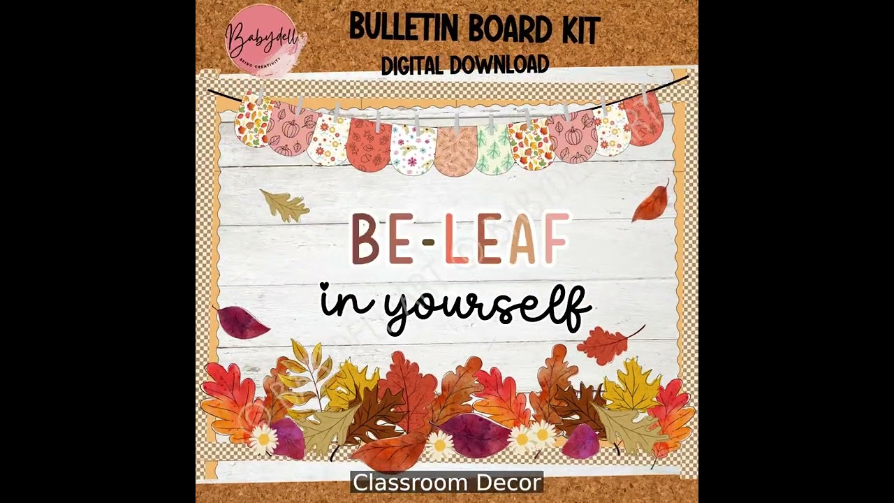 Fall Growth Mindset Bulletin Board: Autumn Decor!