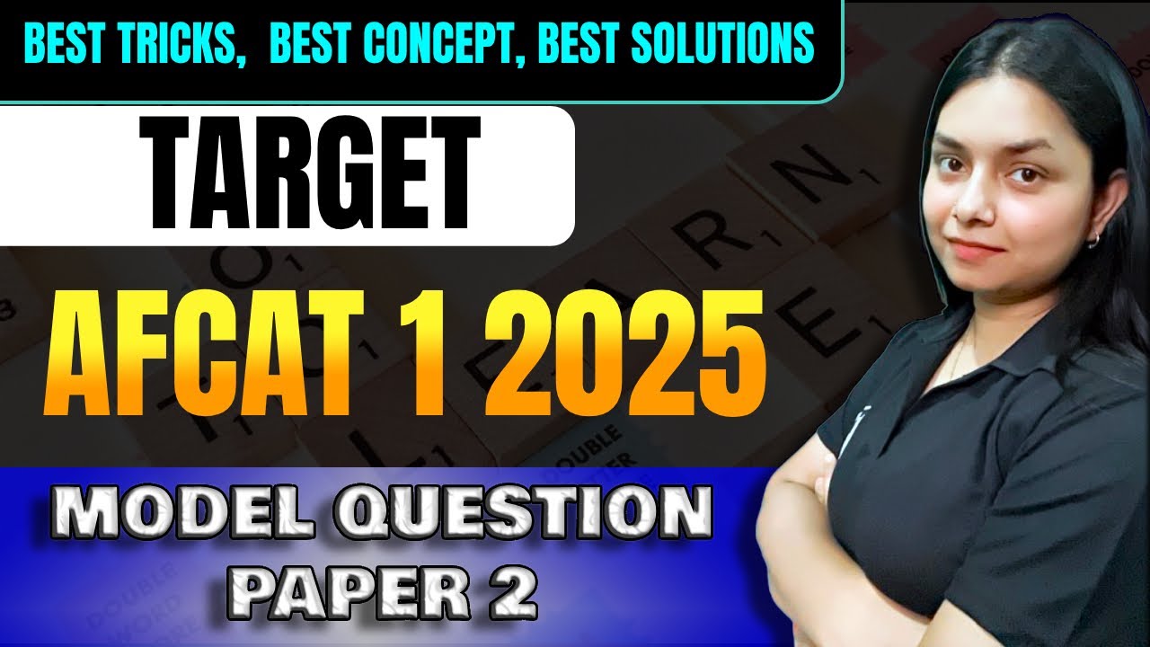 MODEL QUESTION PAPER  2 for AFCAT 1 2025 | by Anuradha Ma'am #cds #nda #ssc #afcat2025
