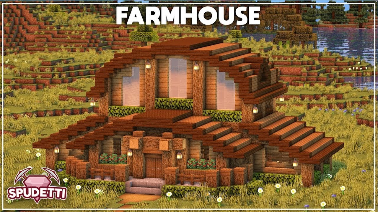 Minecraft | How to Build a Modern Farmhouse tutorial. - Minecraft Builders
